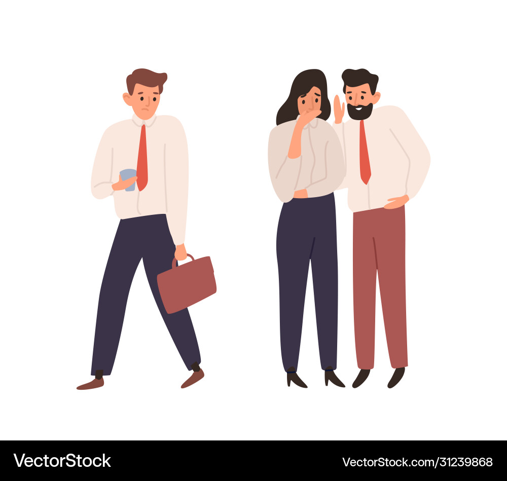 Office Gossip - Colleagues Talking Royalty Free Vector Image
