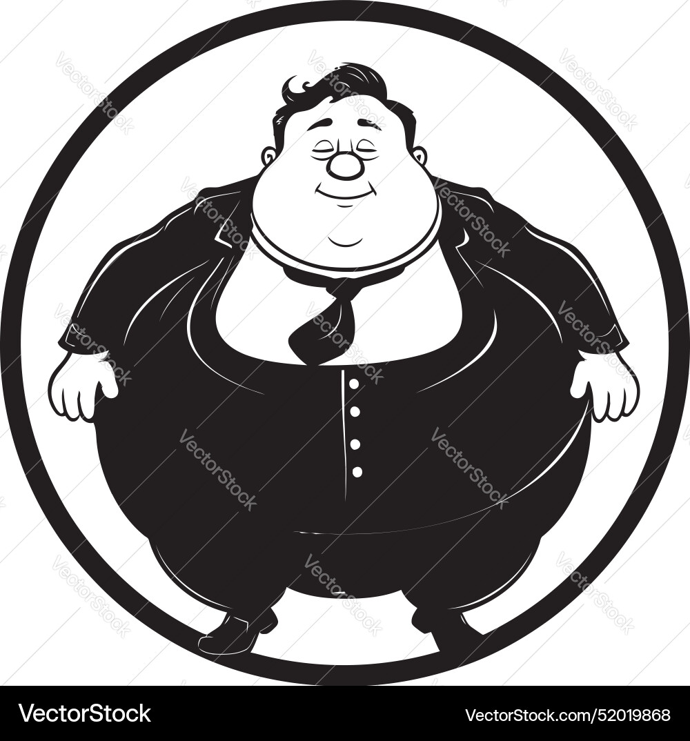 Rotund representation badge symbol chubby Vector Image