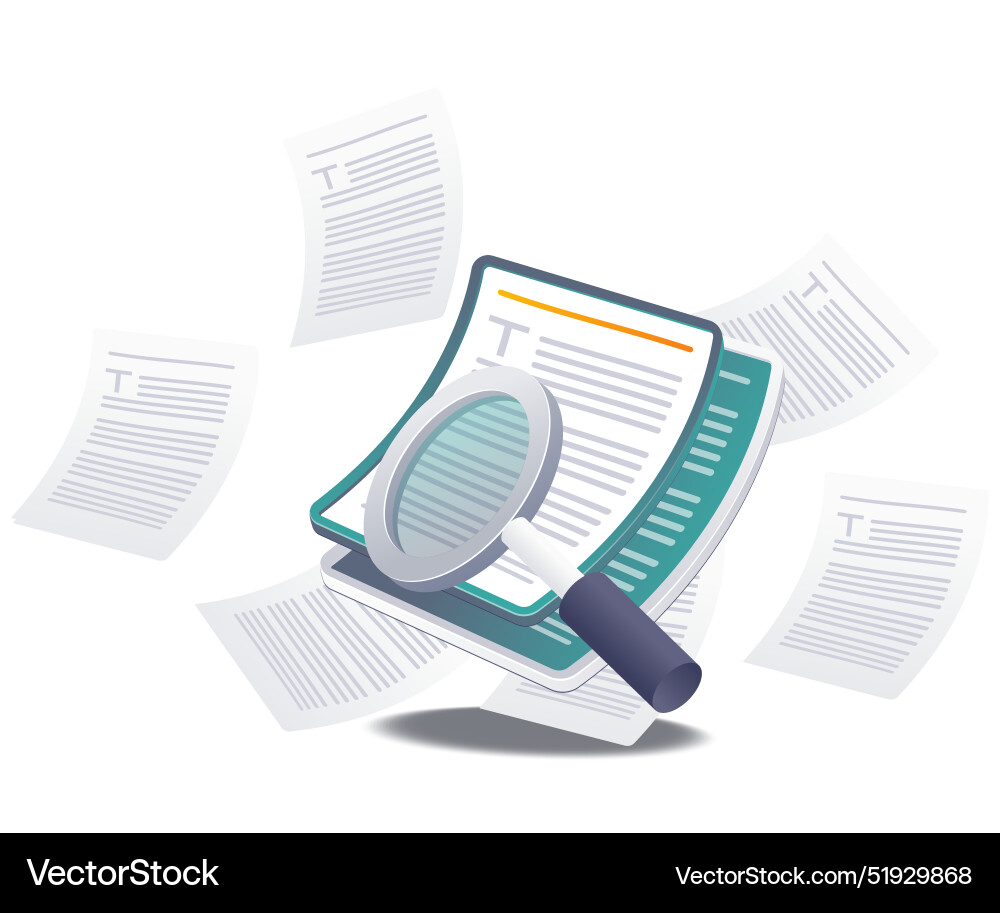 Searching whitepaper on digital transformation Vector Image Searching whitepaper on digital transformation Vector Image