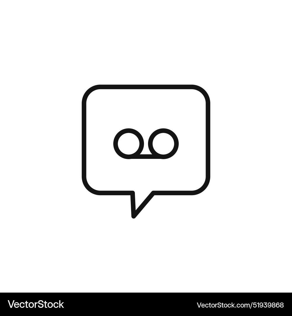 Voicemail icon 2 logo sign outline Royalty Free Vector Image