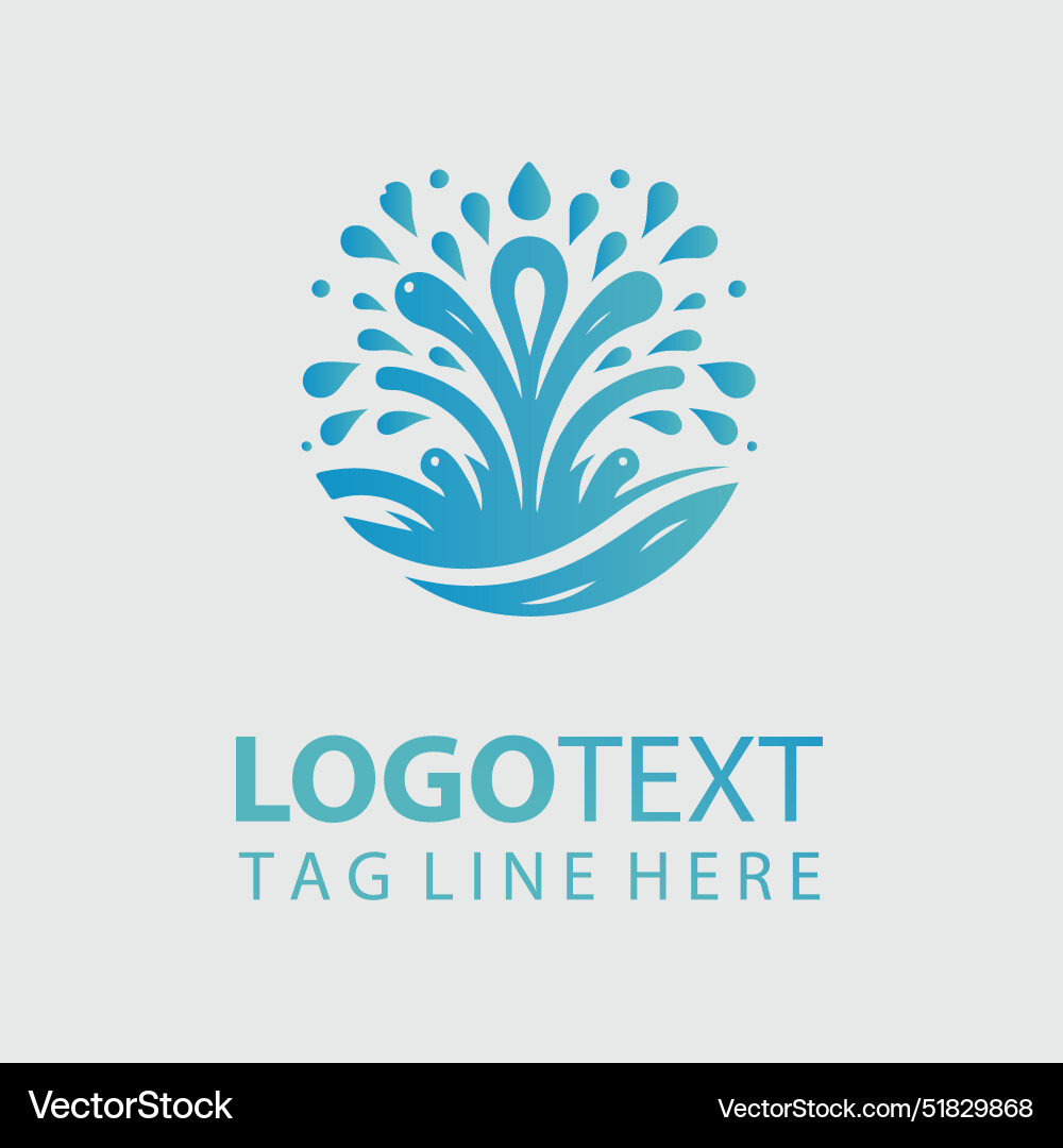 Water splash logo Royalty Free Vector Image - VectorStock