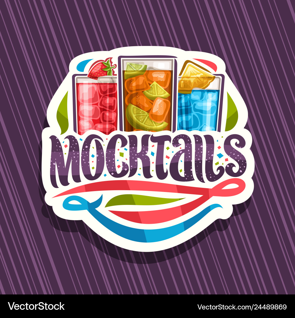 Logo for mocktails Royalty Free Vector Image - VectorStock