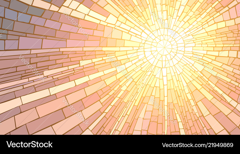 Mosaic sunset Royalty Free Vector Image - VectorStock