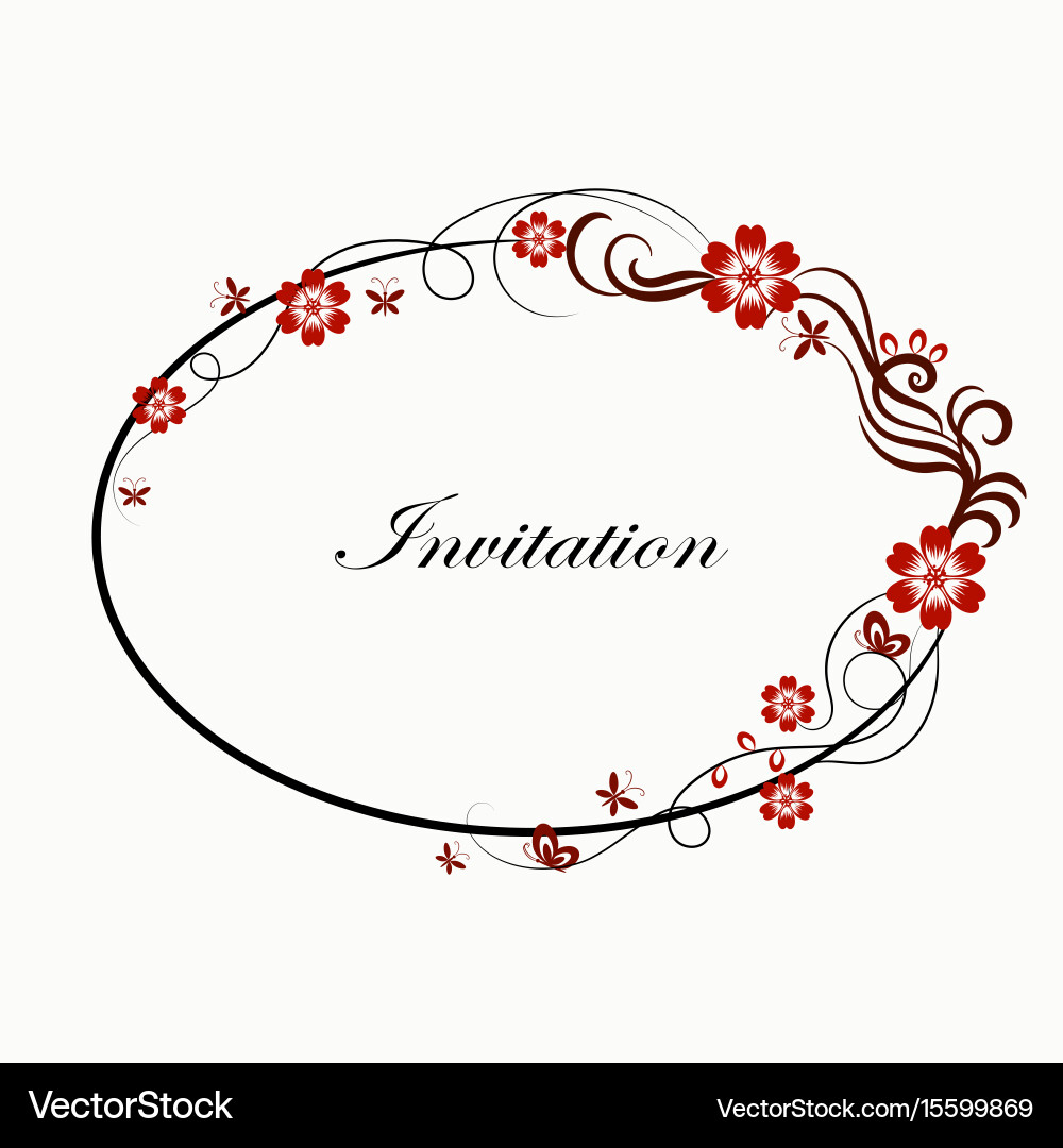 Simple Oval Frame Vector