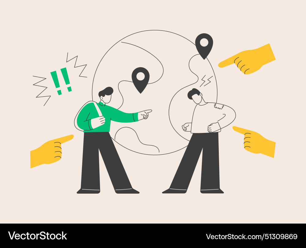 Social conflict abstract concept Royalty Free Vector Image