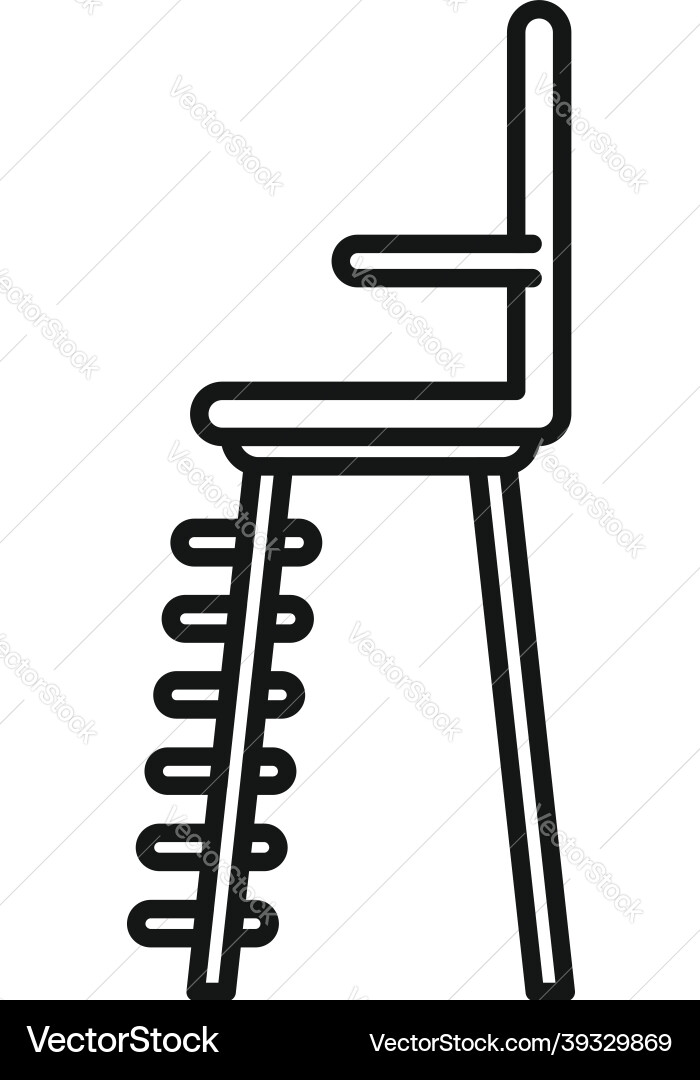 Volleyball referee seat icon outline Royalty Free Vector