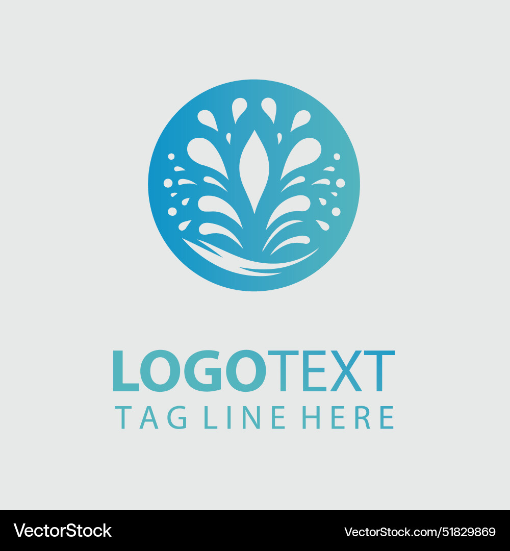 Water splash logo Royalty Free Vector Image - VectorStock