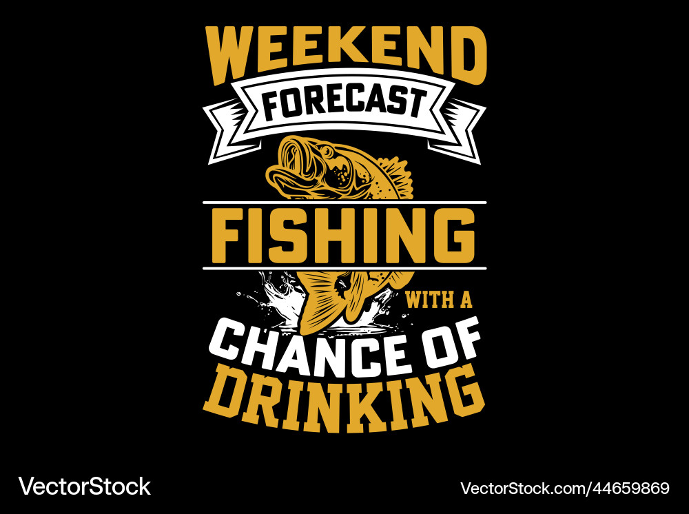 Weekend Fishing & Drinking Royalty Free Vector Image