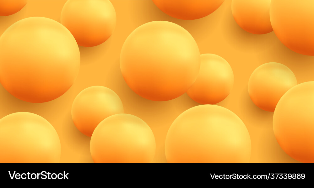 Yellow background with bubbles flying Royalty Free Vector