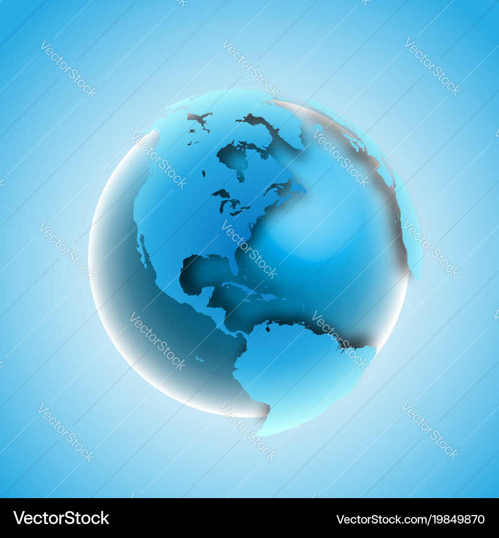 3d earth Royalty Free Vector Image - VectorStock