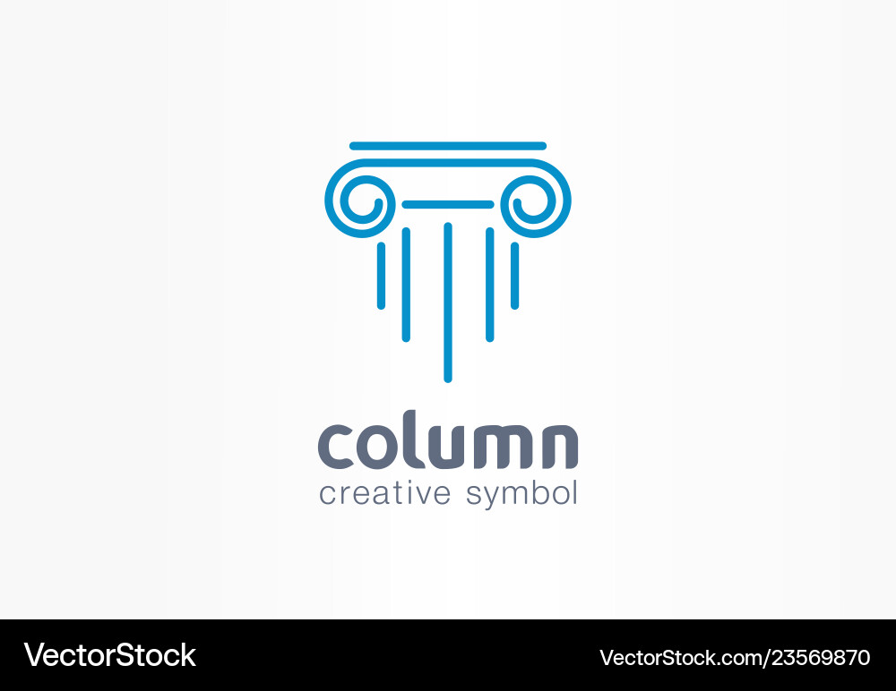 Antique Column Symbol Royalty Free Vector Image