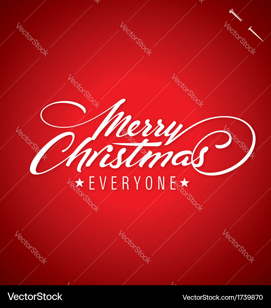 Elegant Merry Christmas Hand Lettering Royalty Free Vector