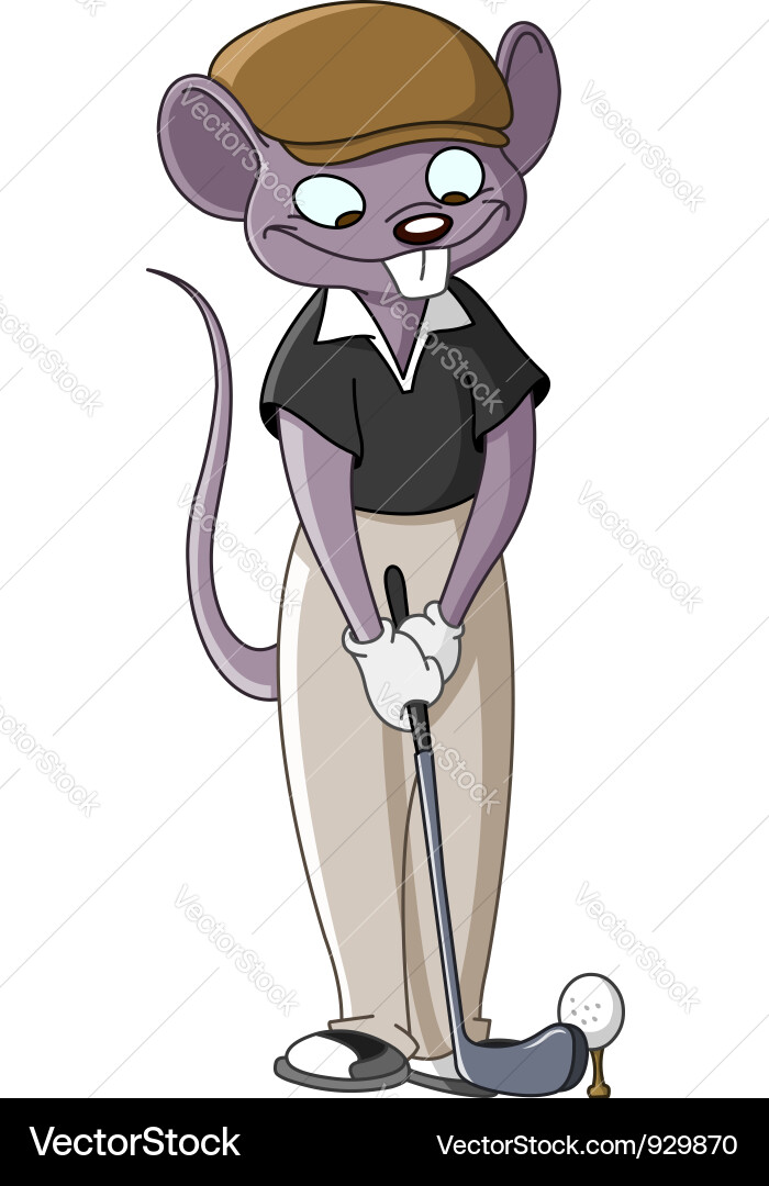 Golf mouse Royalty Free Vector Image - VectorStock