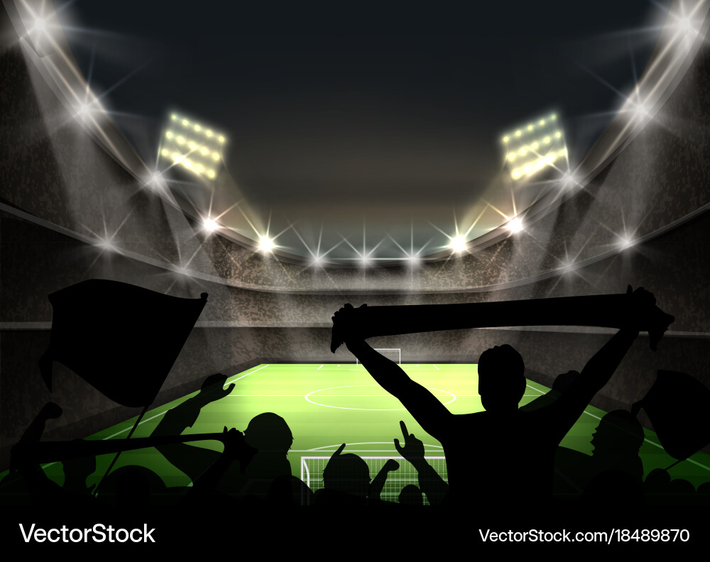 Green football field Royalty Free Vector Image