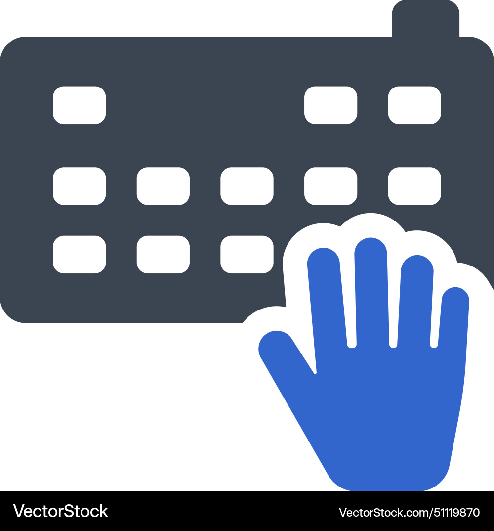 Keyboard typing icon Royalty Free Vector Image