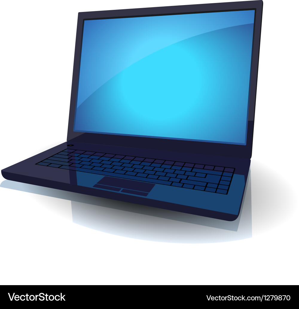 Laptop black Royalty Free Vector Image - VectorStock