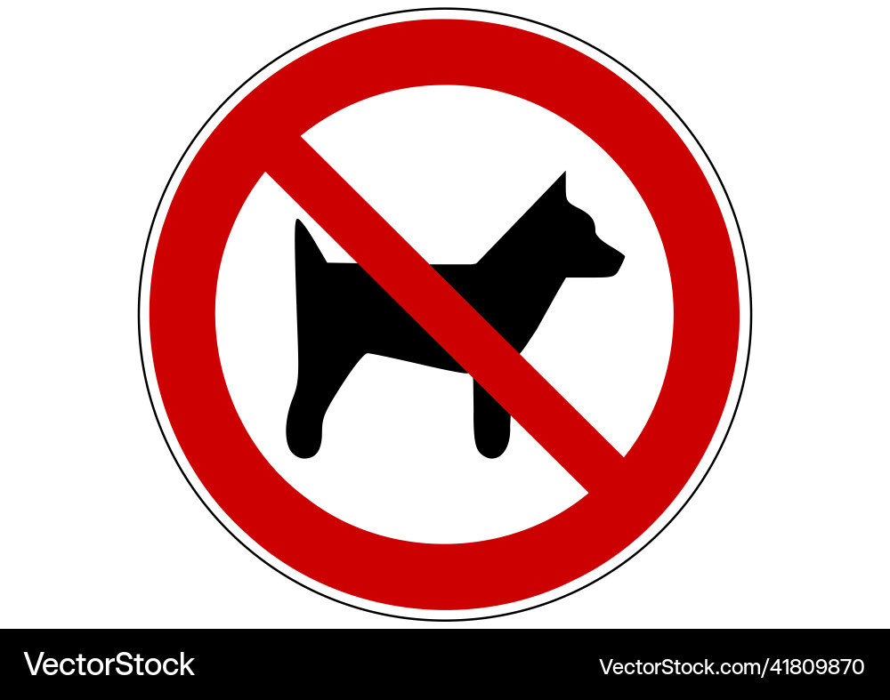 No dogs Royalty Free Vector Image - VectorStock
