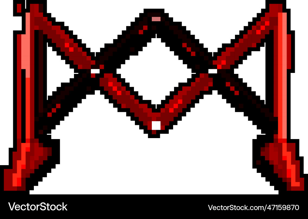Safety road barrier game pixel art Royalty Free Vector Image