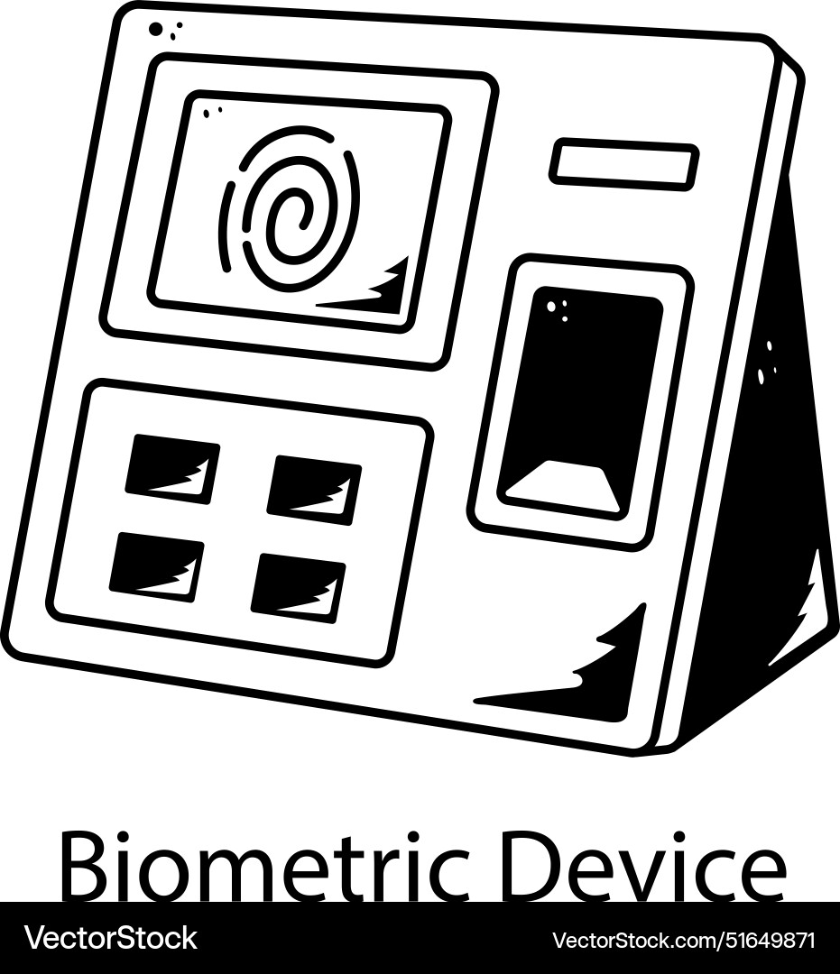 Biometric device Royalty Free Vector Image - VectorStock
