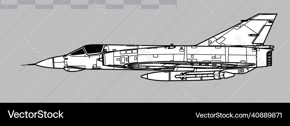 Dassault mirage iiie multirole tactical fighter Vector Image