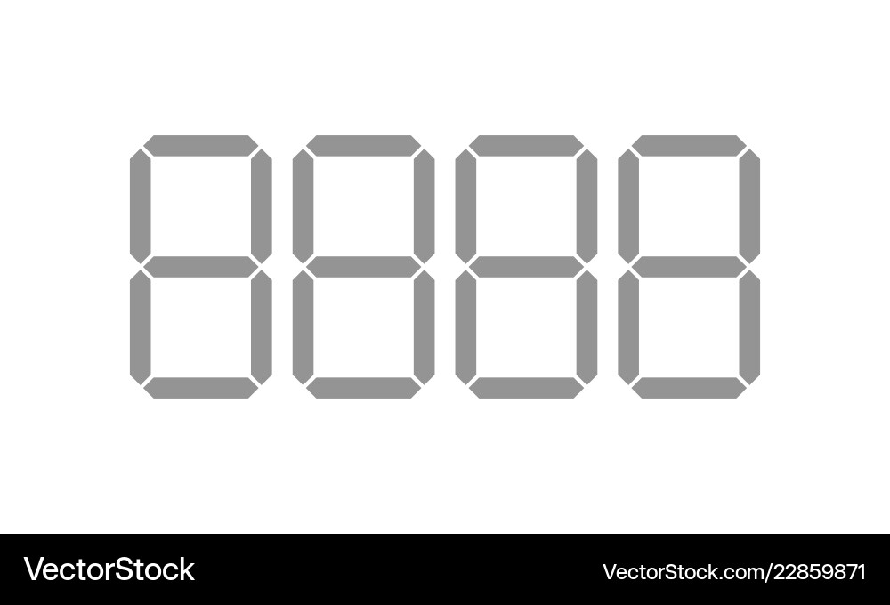 Digital price tag template digit numbers Vector Image
