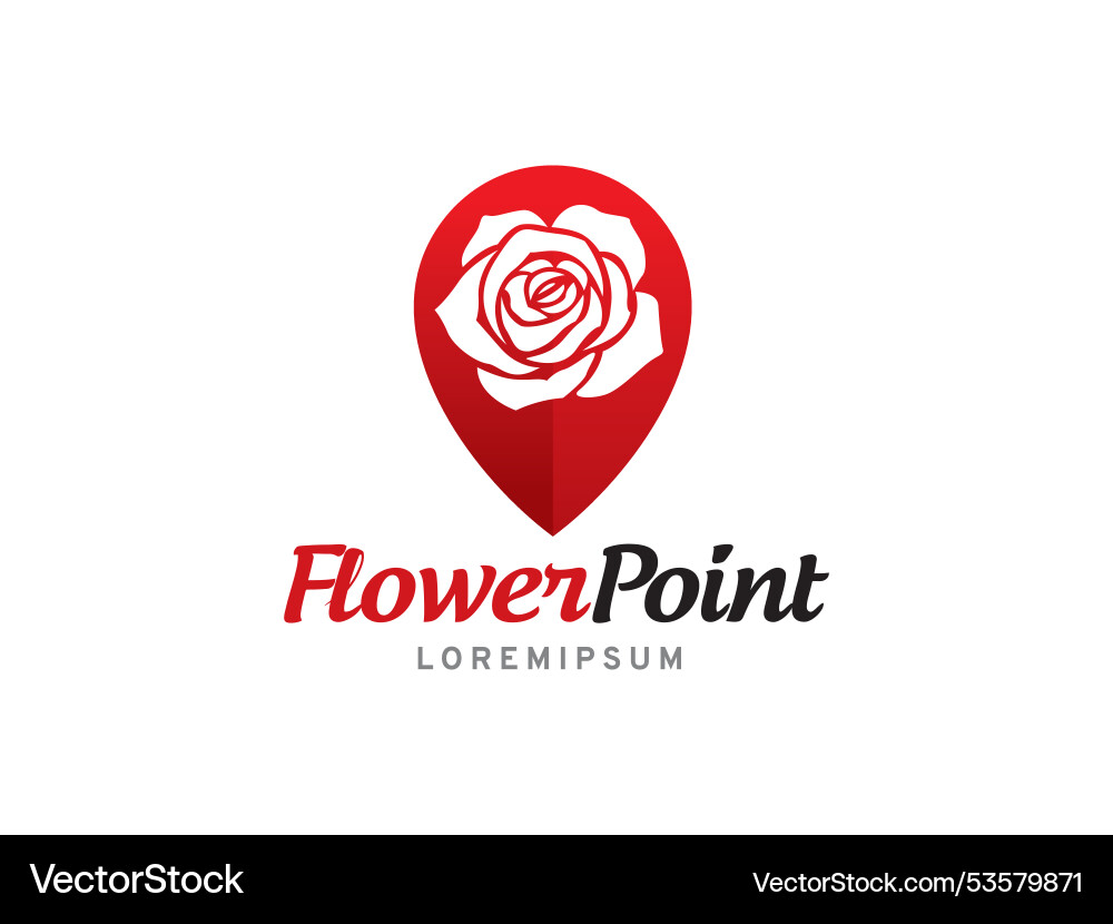 Flower point logo symbol or icon template Vector Image