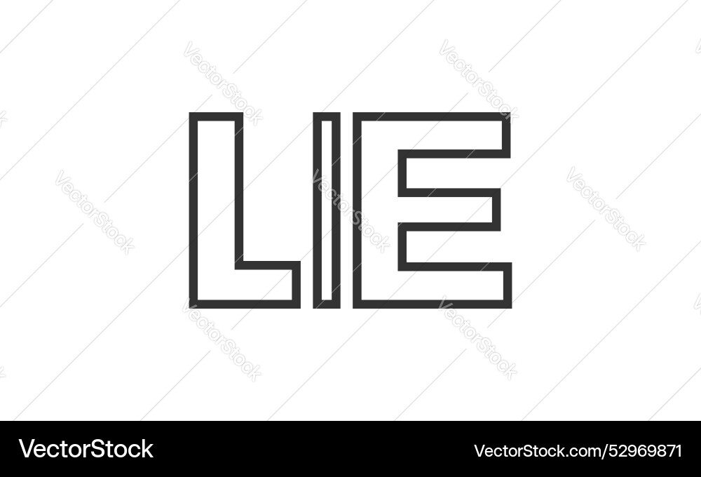 Lie logo design template with strong and modern Vector Image