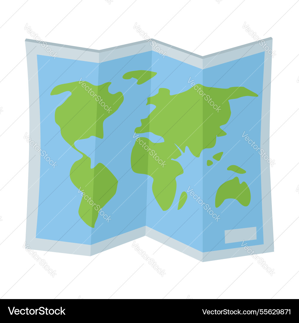 Map emoji icon adventure Royalty Free Vector Image
