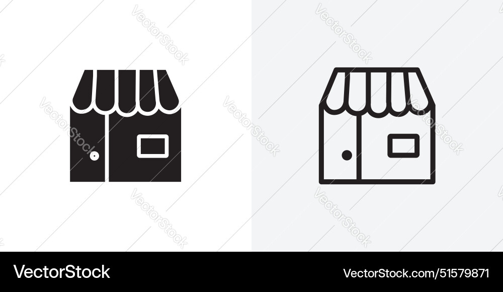 Shop icon set Royalty Free Vector Image - VectorStock