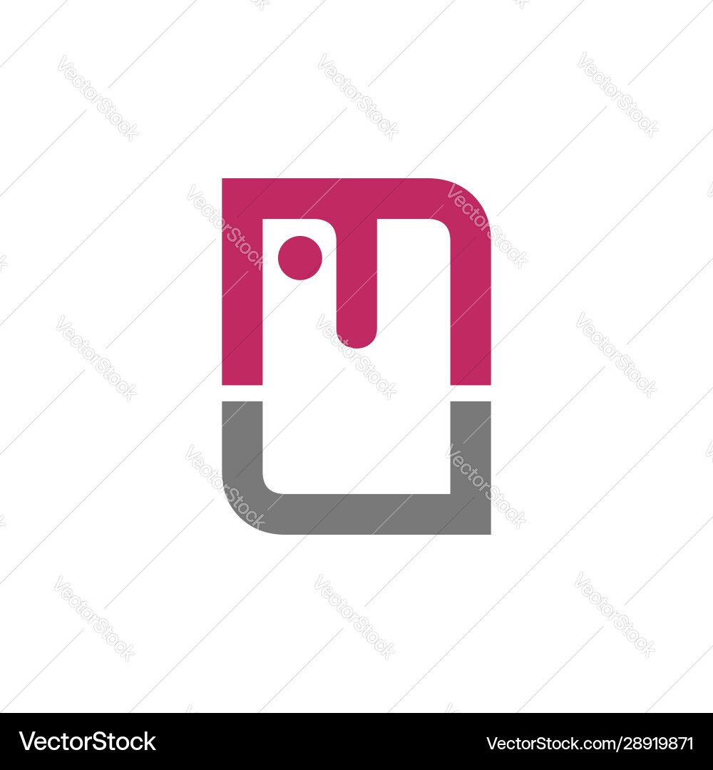 Smart phone gadget initial m lettermark graphic Vector Image