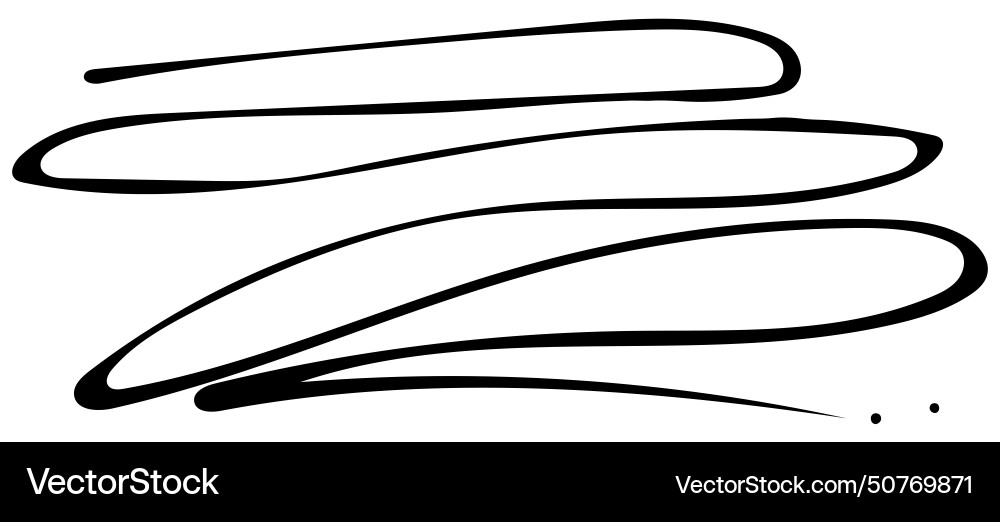 Underline hand drawn paint template for text Vector Image