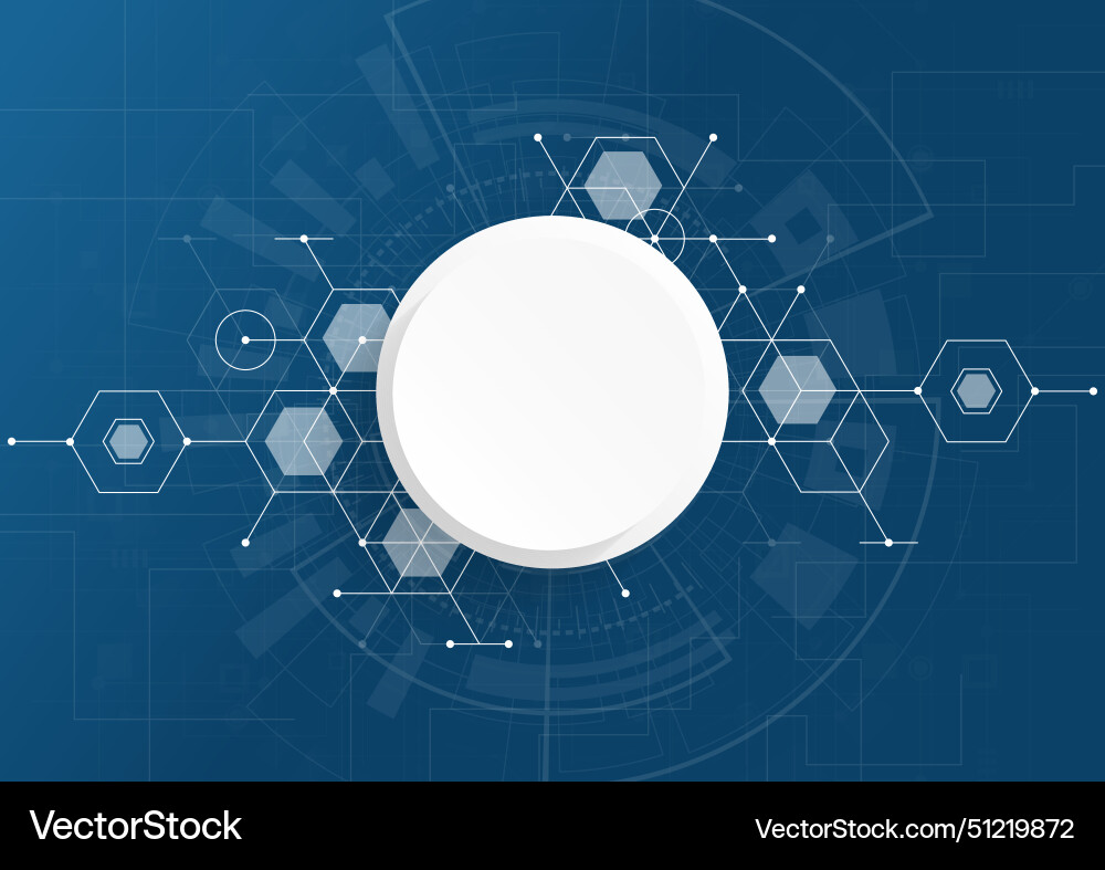 Abstract science template technology lines Vector Image