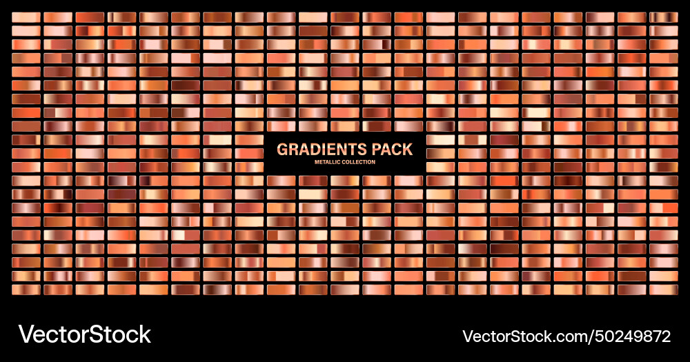 Bronze copper orange glossy gradient metal foil Vector Image