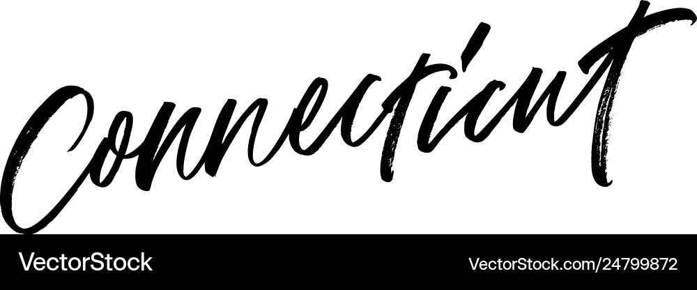 Connecticut phrase handwritten with a brush Vector Image