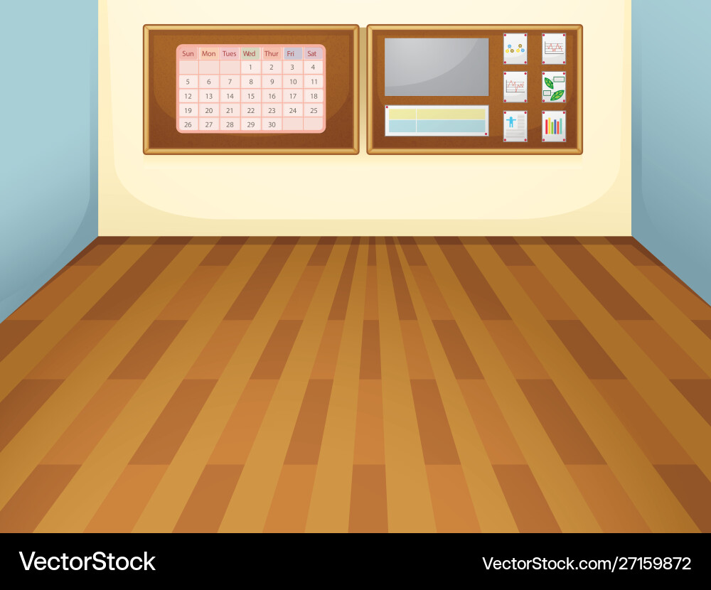 Empty interior classroom scene Royalty Free Vector Image
