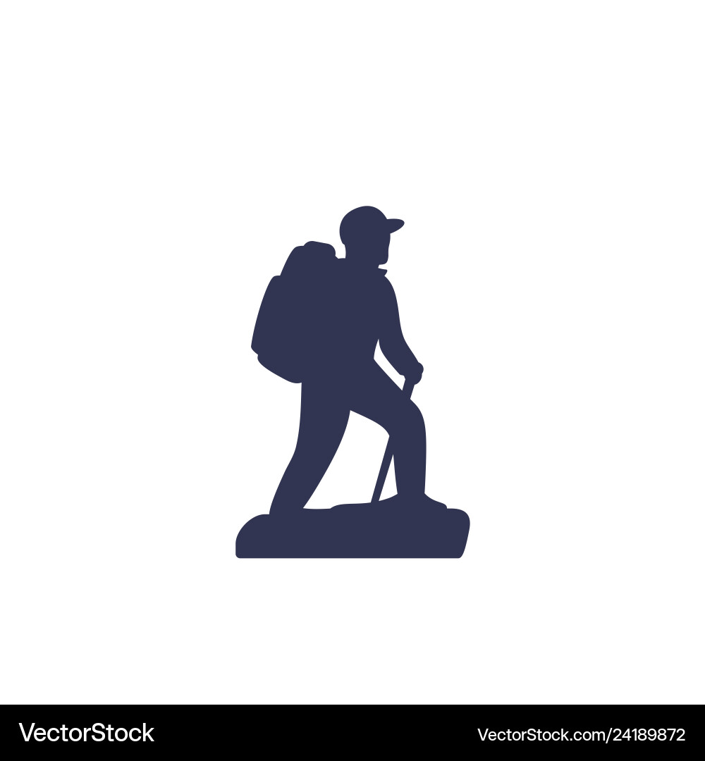 Hiker icon Royalty Free Vector Image - VectorStock