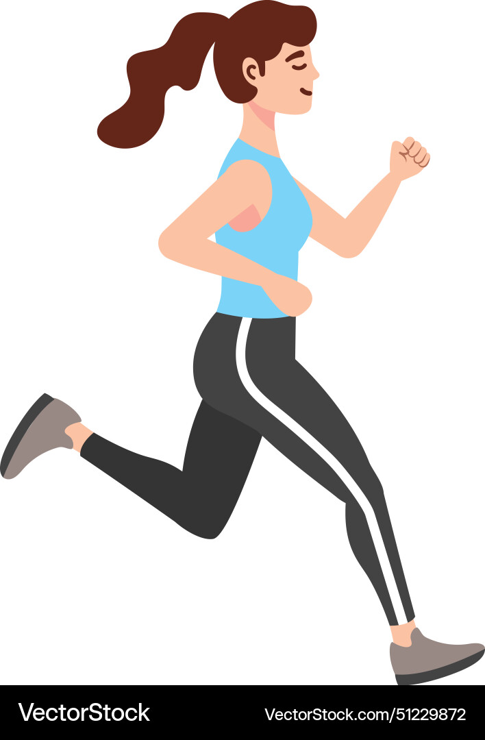 Runner woman athletic Royalty Free Vector Image