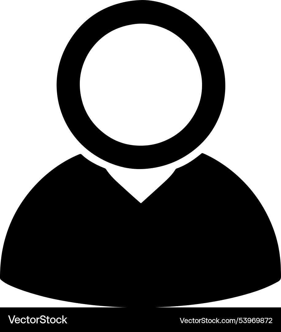 User person people profile avatar icon silhouette Vector Image