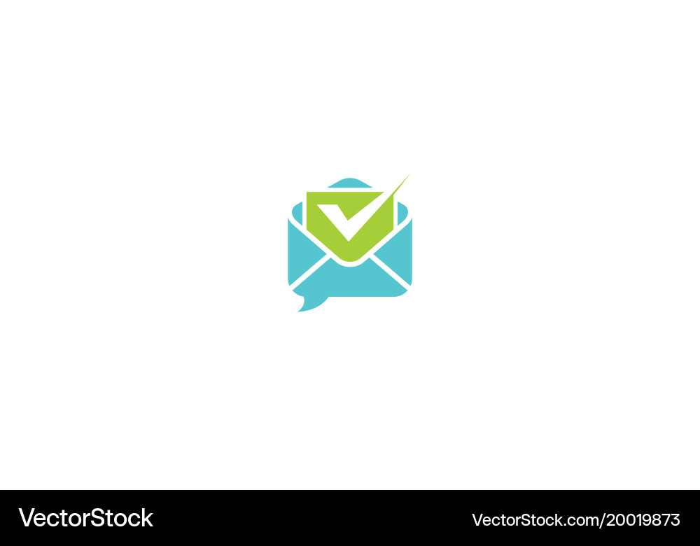 Email checklist logo Royalty Free Vector Image