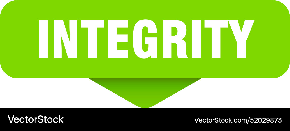 Integrity sticker sign on transparent Royalty Free Vector