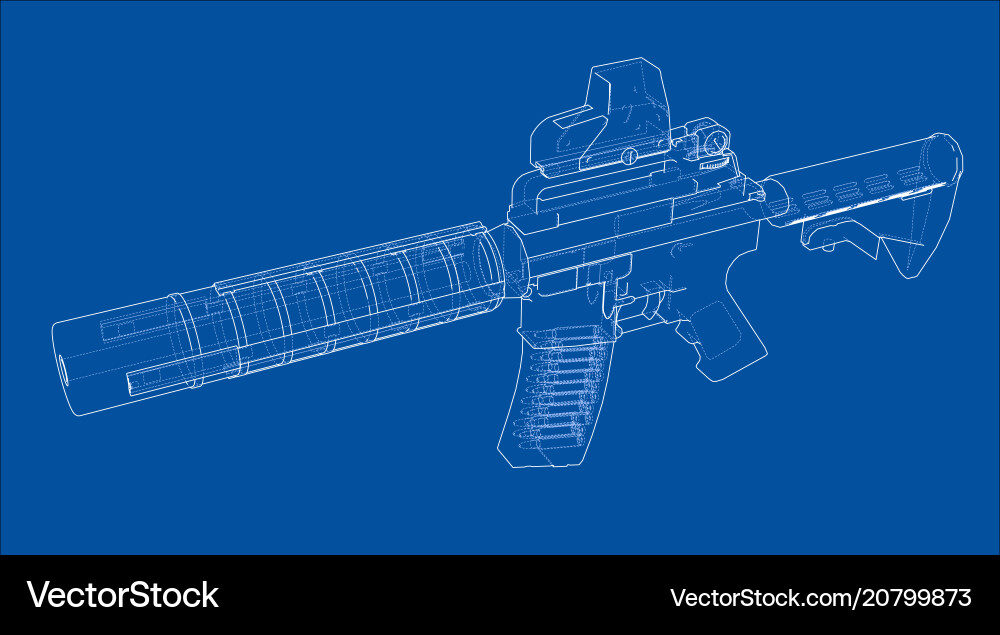 Machine gun Royalty Free Vector Image - VectorStock
