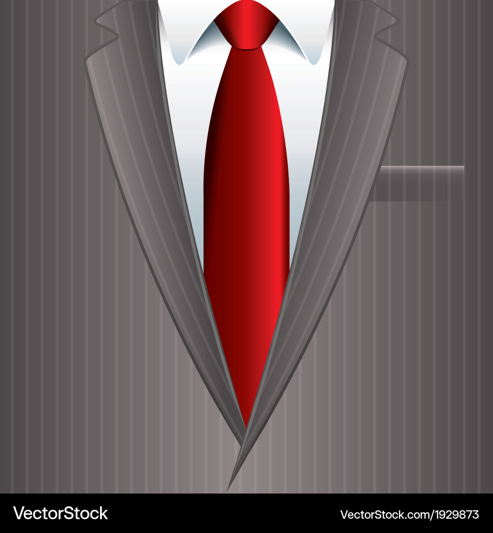 Object grey man suit Royalty Free Vector Image
