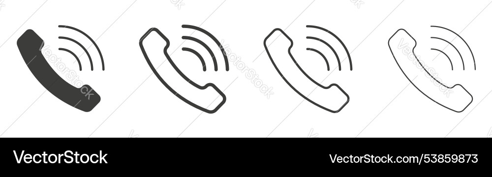 Phone call icon set Royalty Free Vector Image - VectorStock