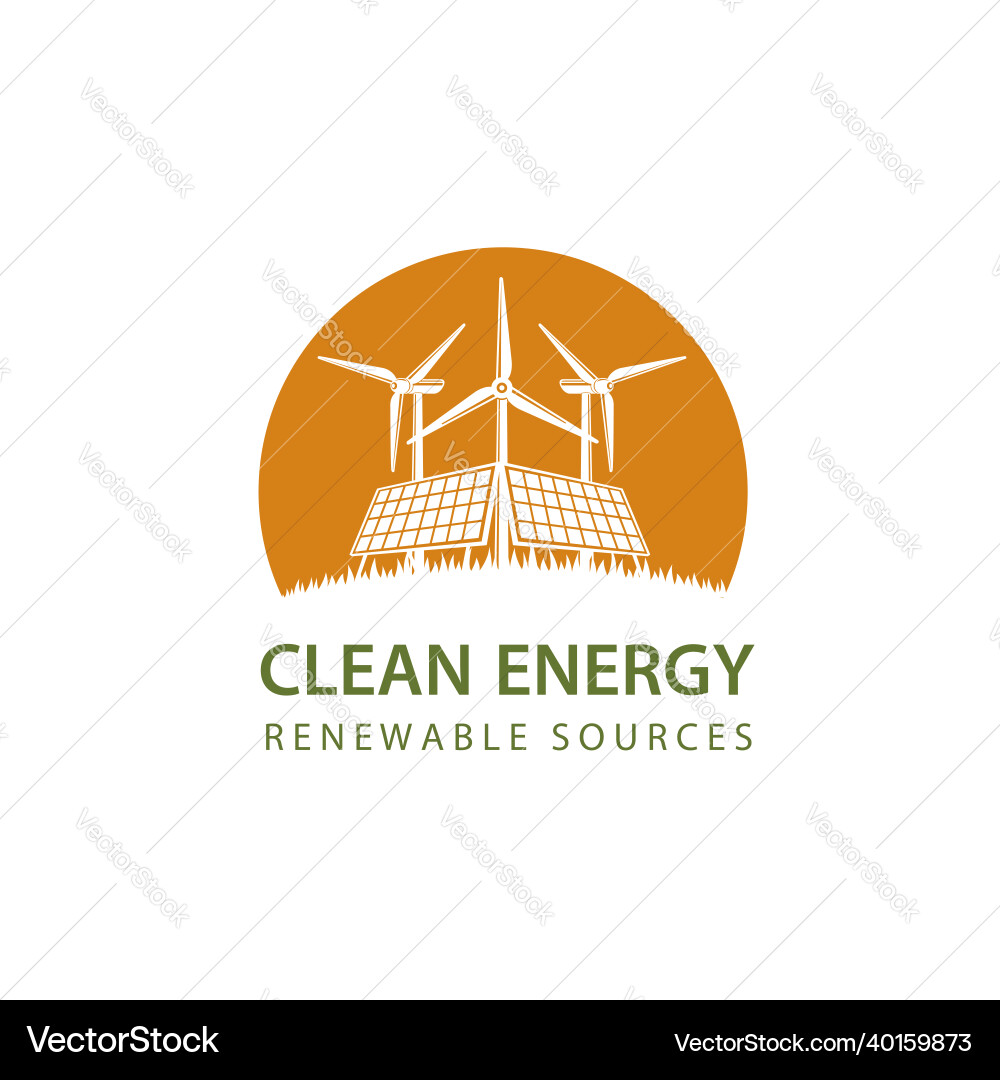 Renewable energy icon Royalty Free Vector Image