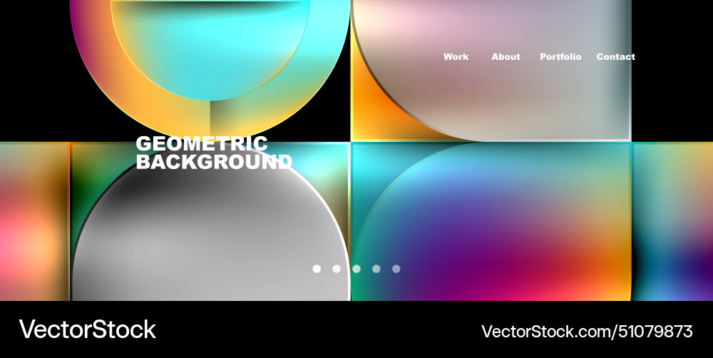 Vibrant geometric background with colorful circles