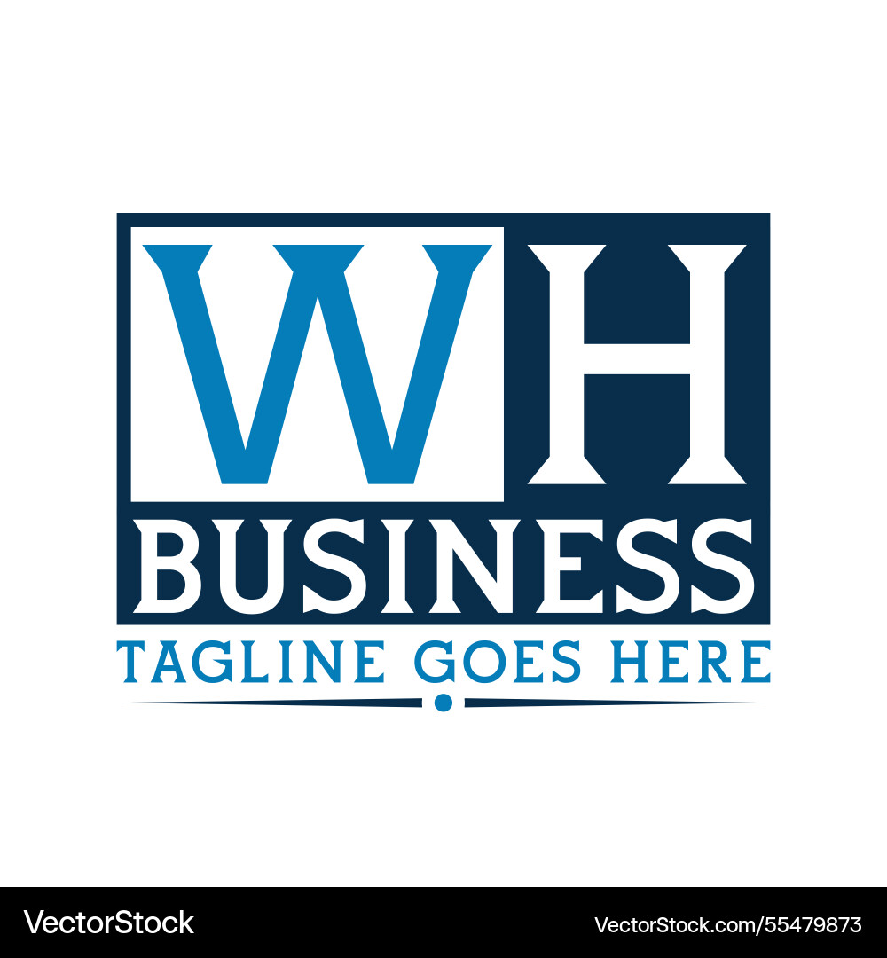 Wh logo letter business design – Royalty-Free Vector | VectorStock
