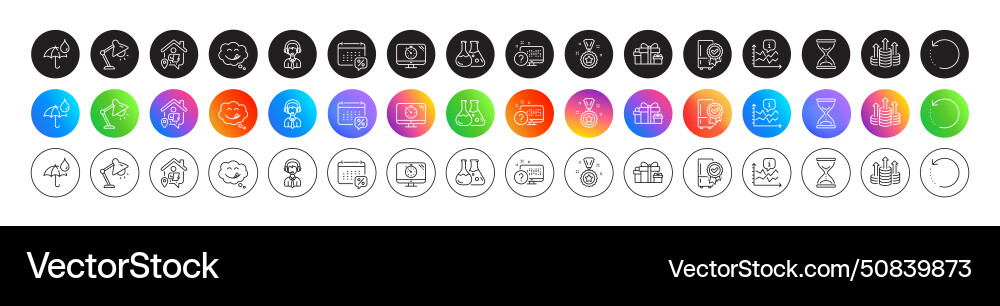 Winner reward seo timer and holiday presents line Vector Image
