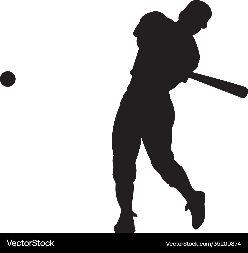 Baseball batter Royalty Free Vector Image - VectorStock
