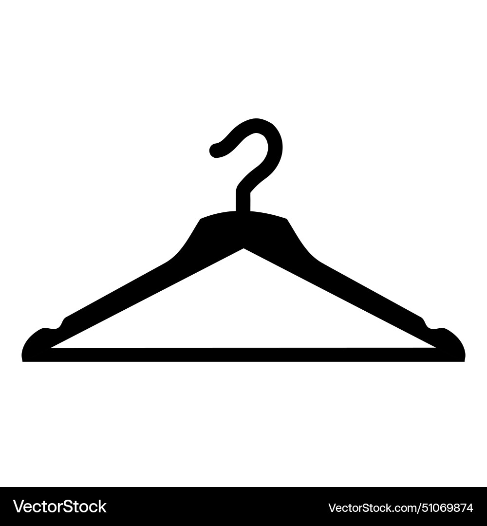 Clothes hanger icon isolated on white Royalty Free Vector