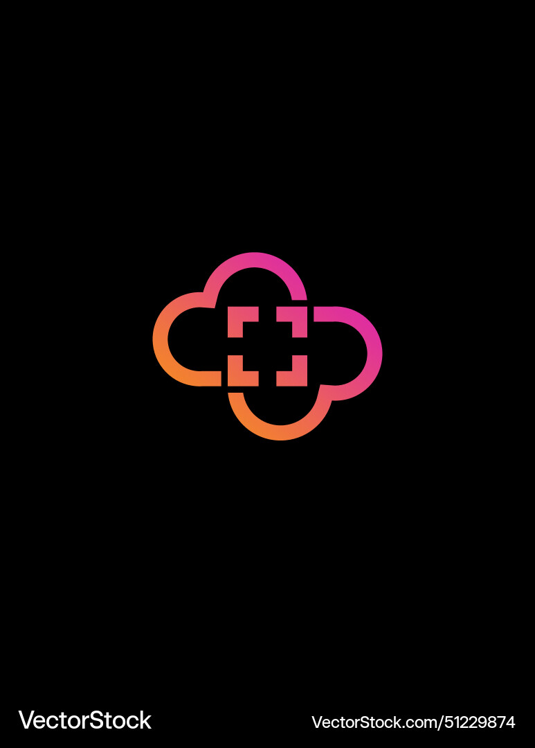 Cloud camera photography logo Royalty Free Vector Image